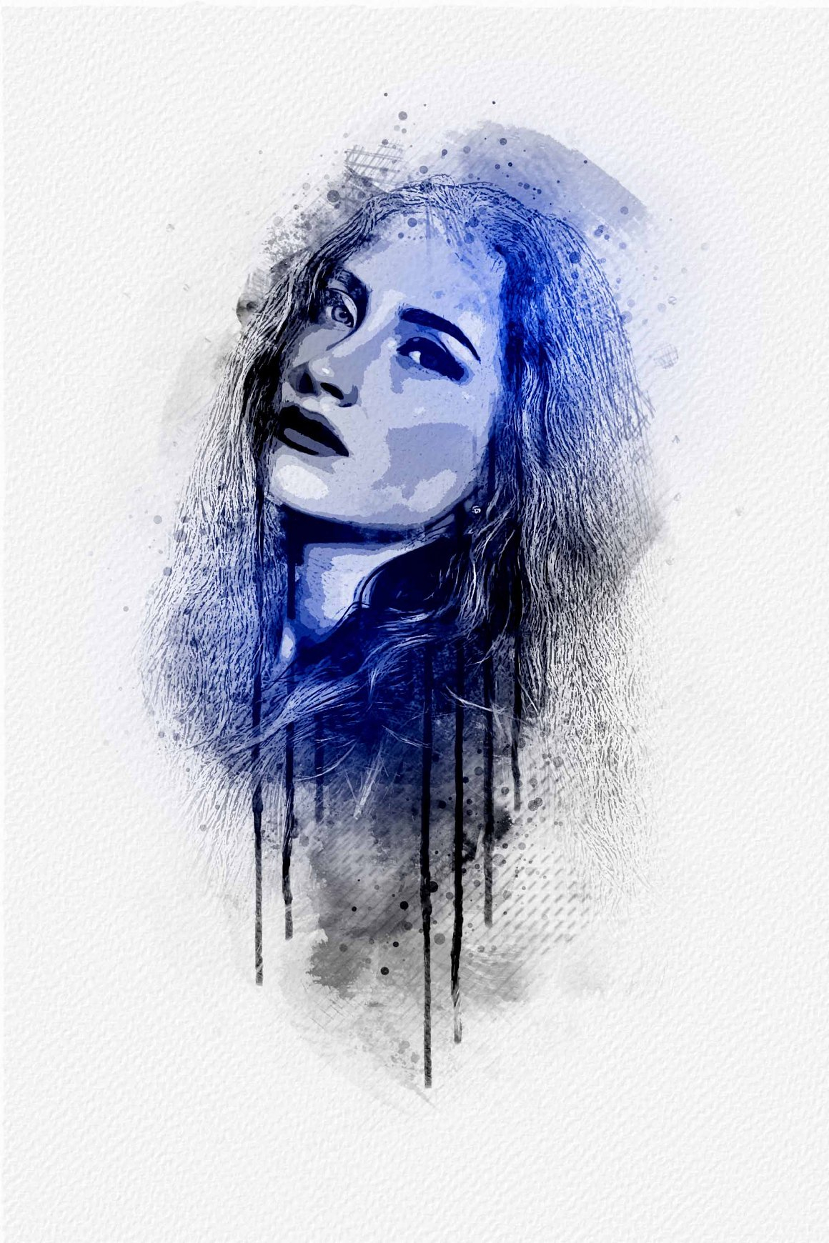 Photoshop Action - Watercolor Dropping Art Photo Effect