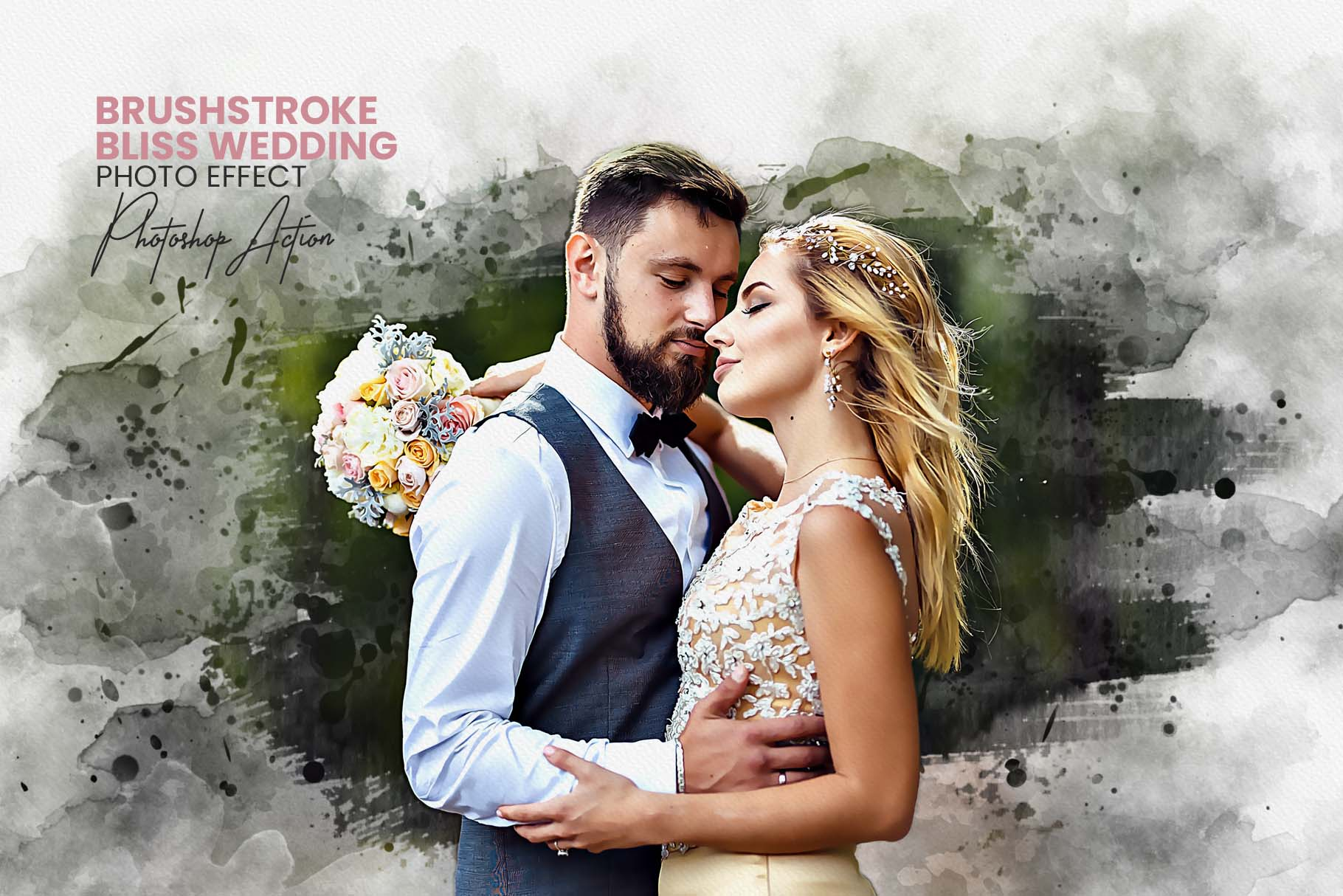 Photoshop Action - Brushstroke Bliss Wedding Photoshop Action