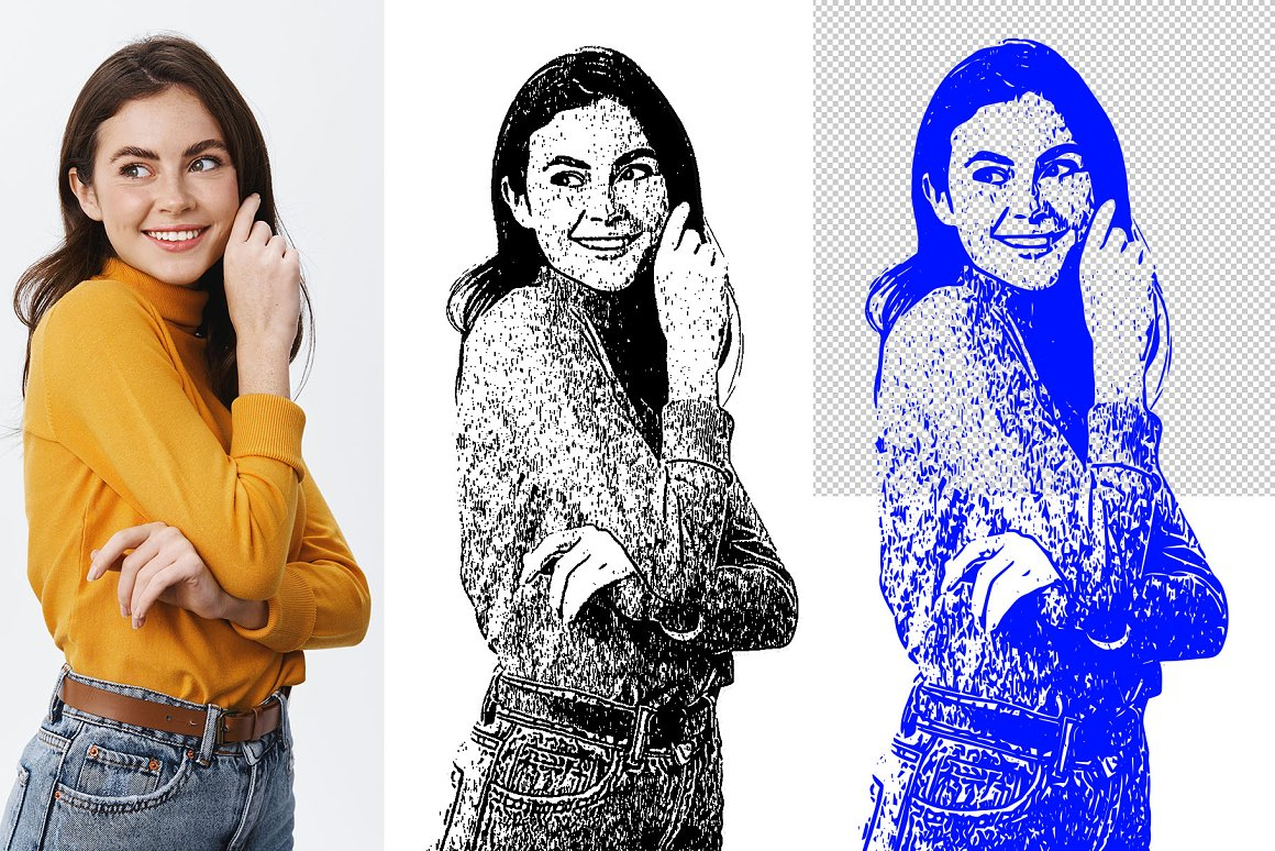 Photoshop Action - Texture Vector Tracing Maker