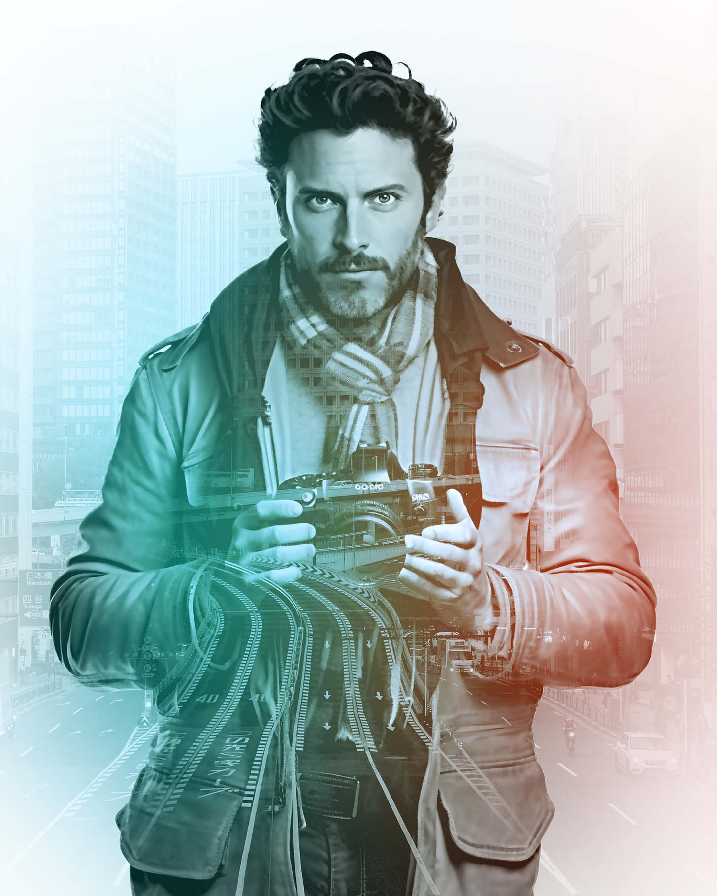 Photoshop Action - Free Abstract Double Exposure Photo Template